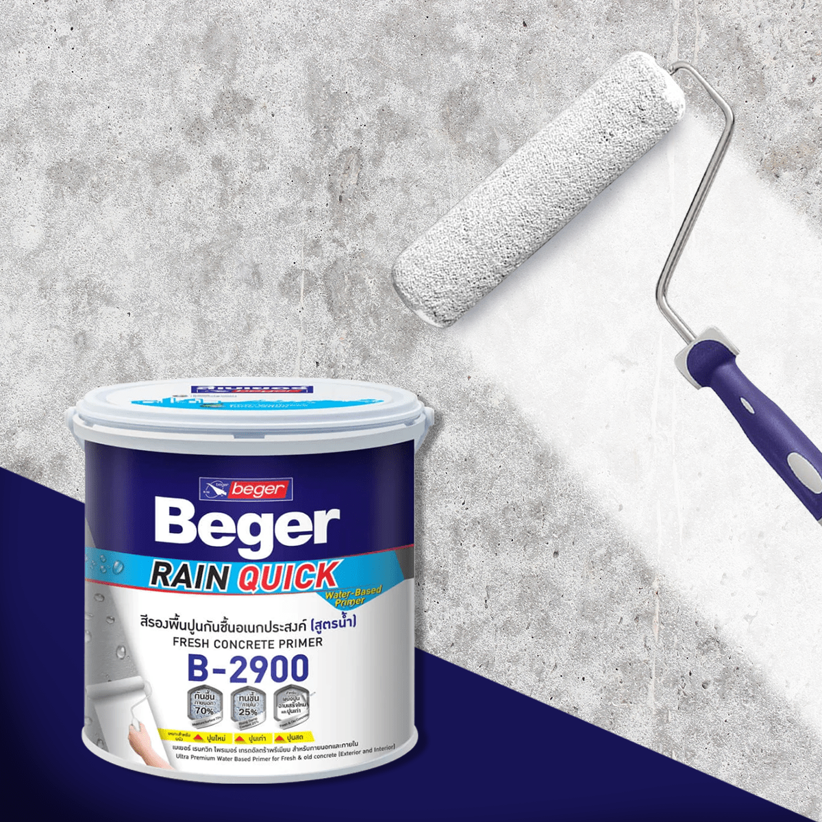 สีรองพื้นปูน (Primer) BEGER B-2900 เทคโนโลยีจากฝรั่งเศส